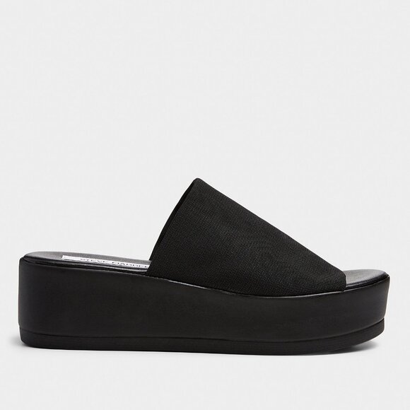 Steve Madden | Shoes | Steve Madden Black Slinky Platform Sandals 9s ...